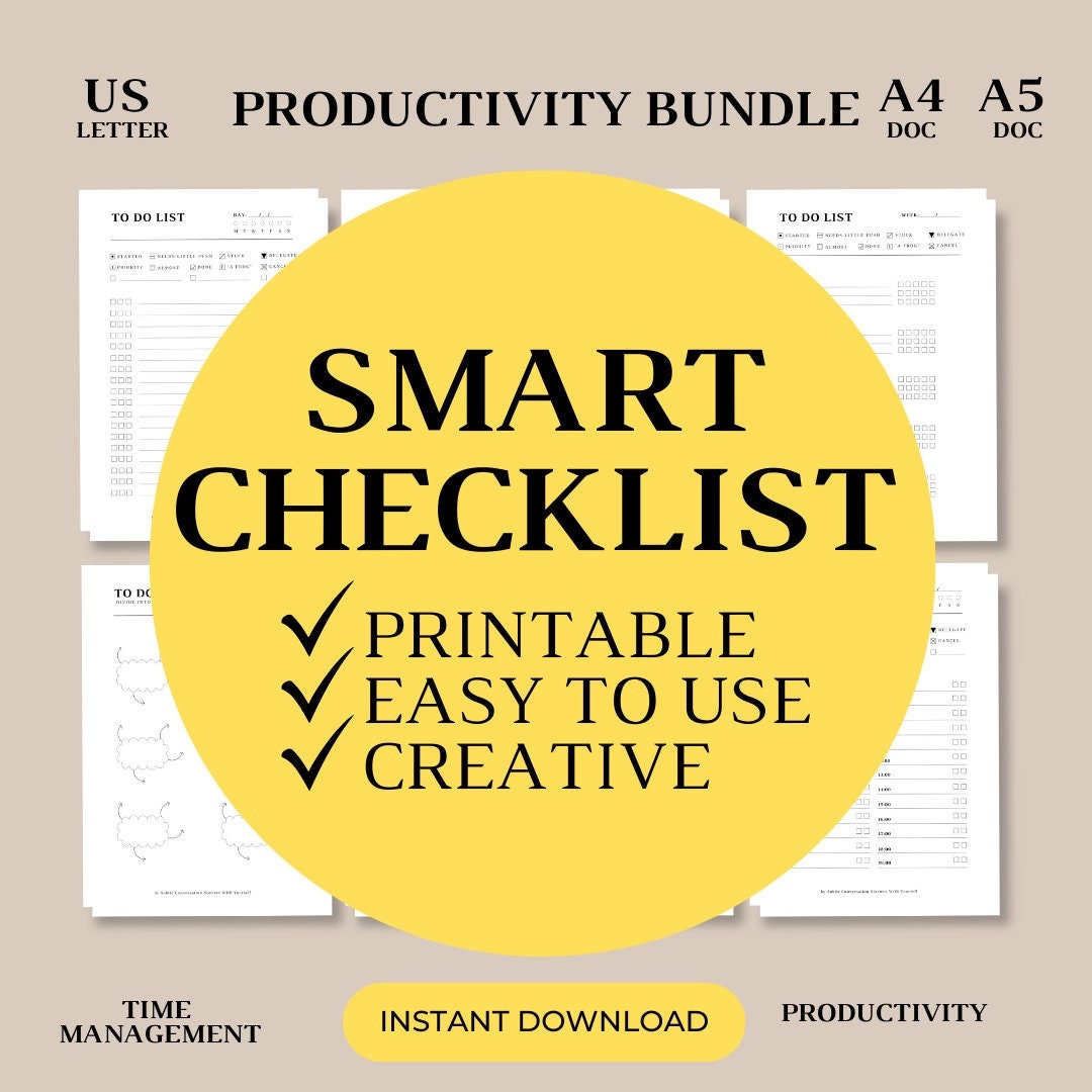 TO DO Check List Printable / Eisenhower Priority Matrix / Productive ...