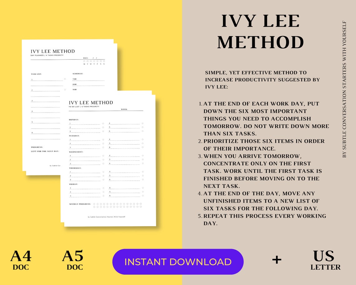 Prime Productivity Combo: Ivy Lee Method, Eisenhower Matrix, Brain Dump ...