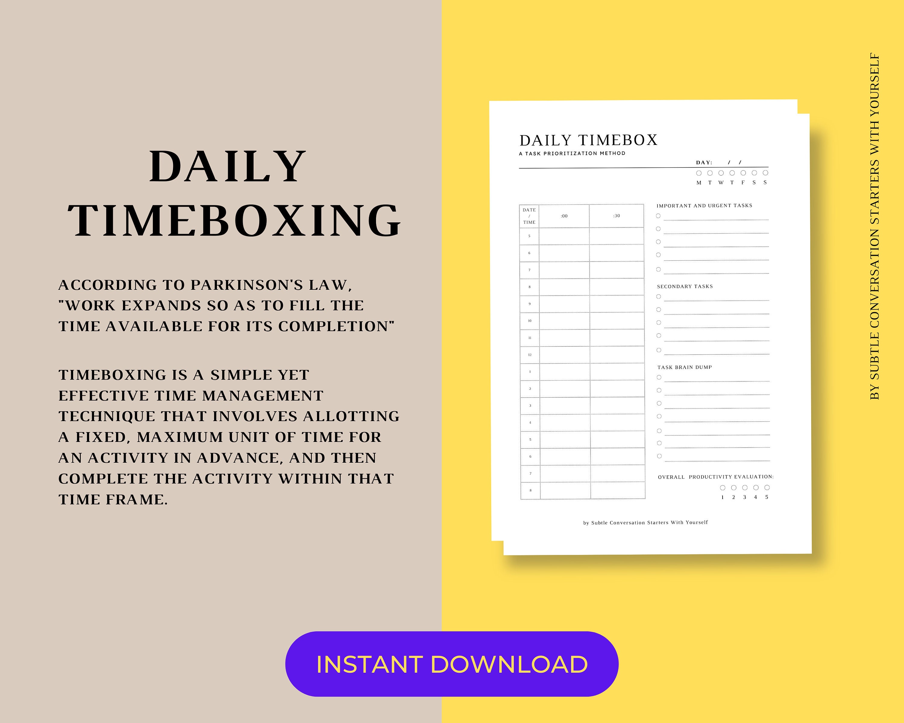 Productivity & Time Management Technique TIMEBOX With Eisenhower ...