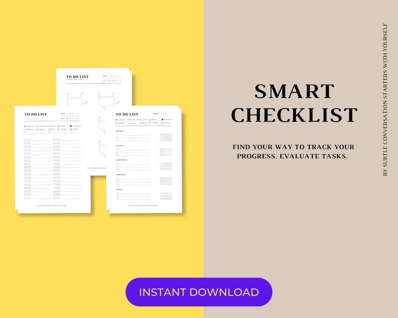 TO DO Check List Printable / Eisenhower Priority Matrix / Productive ...