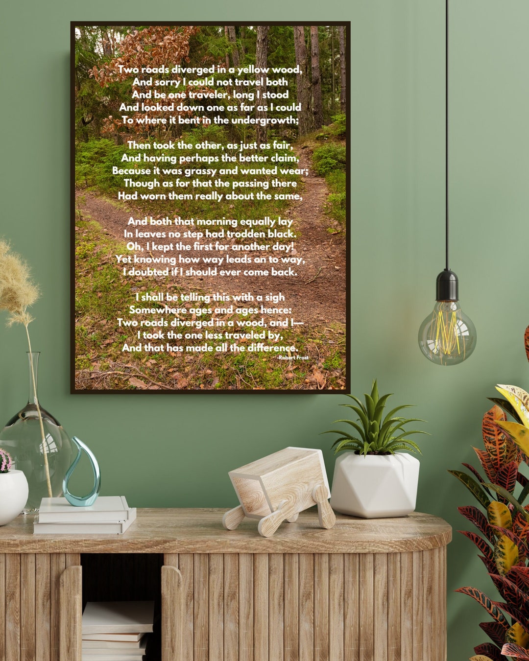 Road Less Traveled, Robert Frost Poem, Motivational Poem, Graduation ...