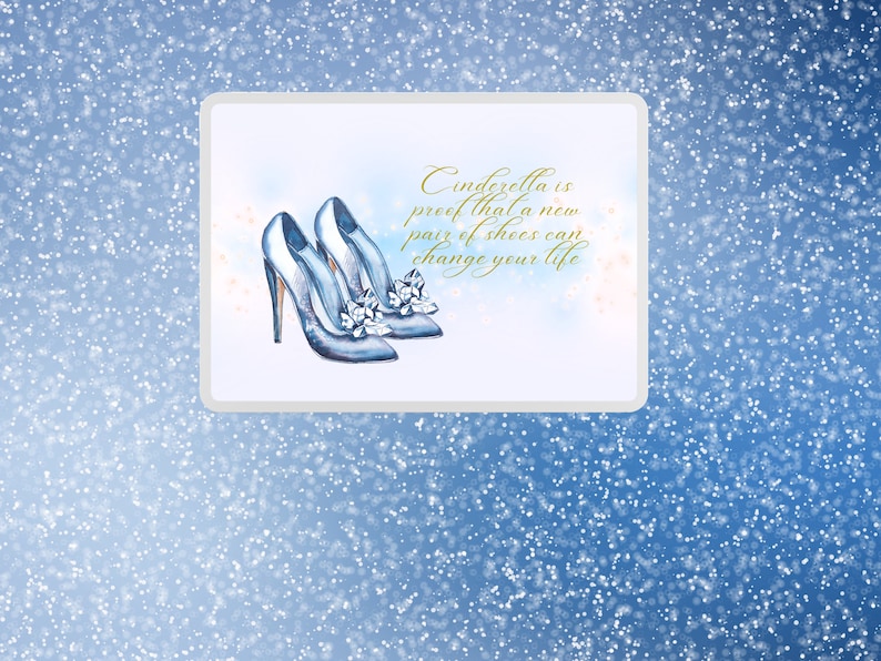 Cinderella Shoe Quote Printable Art Downloadable Shoe Art - Etsy