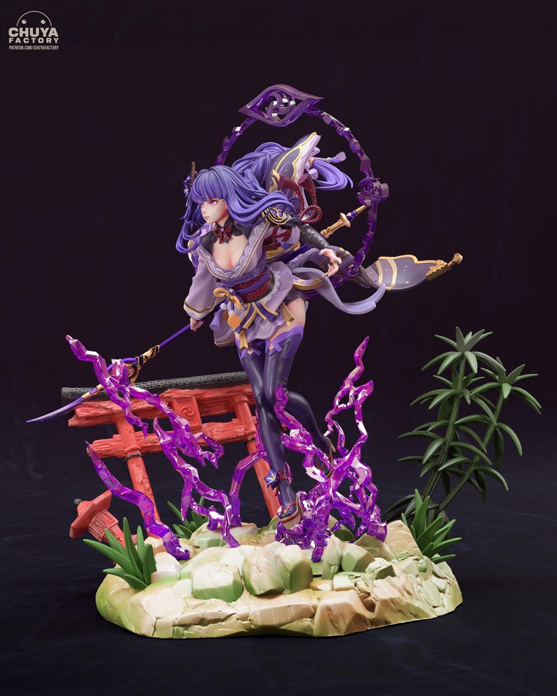 Raiden Shogun Resin Figurine | Genshin Impact Collectible | Dynamic ...