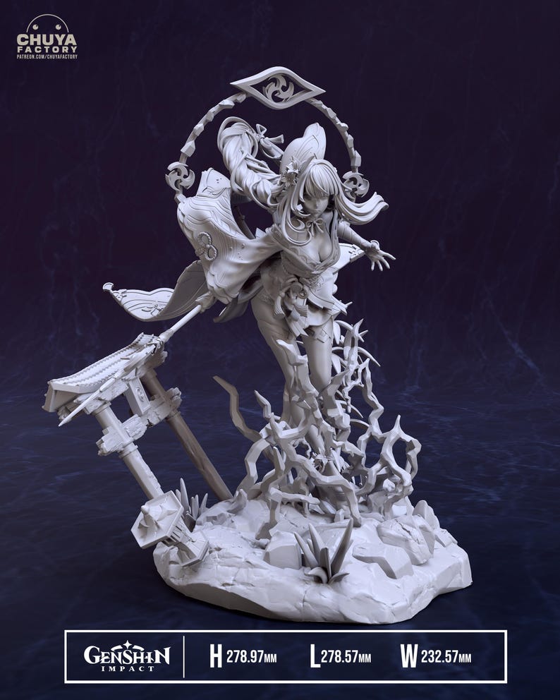 Raiden Shogun Resin Figurine | Genshin Impact Collectible | Dynamic ...