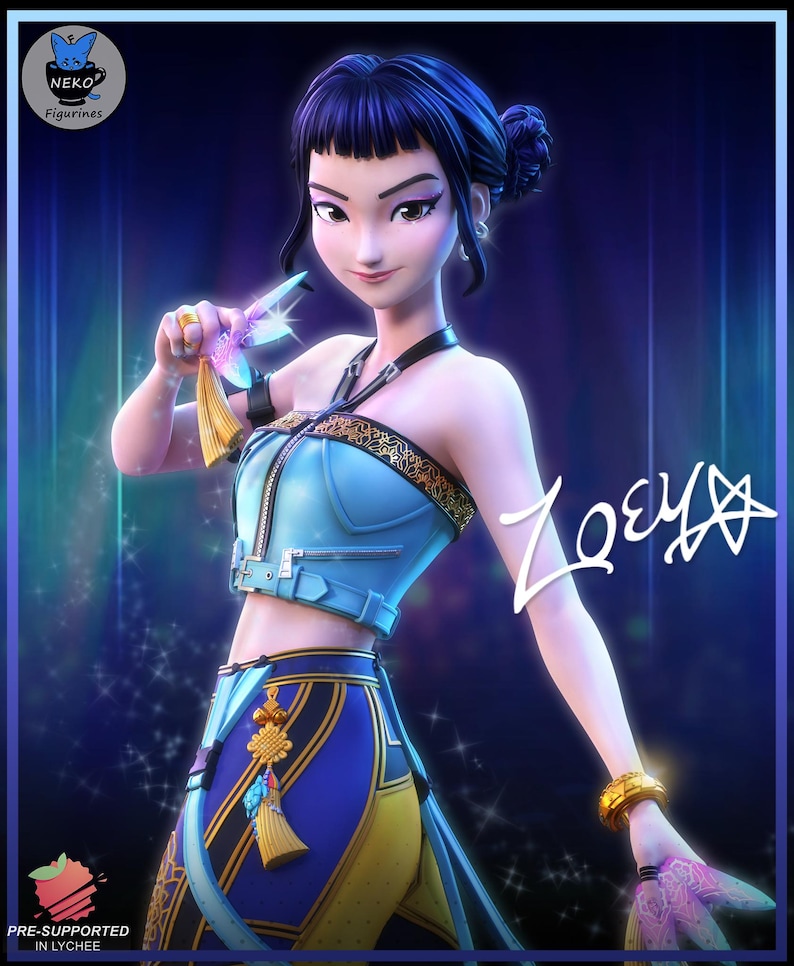 Zoey From K-pop Demon Hunters Unpainted Resin Figurine | Multiple Sizes ...