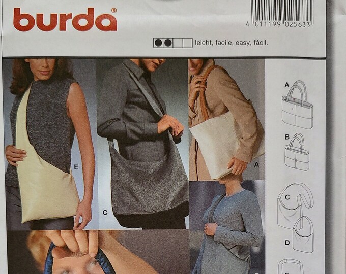 Uncut, Sewing Pattern, Burda 2563, Purse, Handbag, Bag, Shoulder, Tote ...