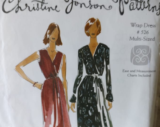 Uncut, Misses Size 4-22, Sewing Pattern, Christine Jonson #526, Wrap ...