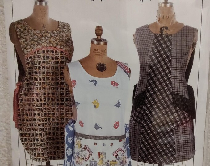 Uncut Apron Sewing Pattern, Indygo Junction IJ731, Stylish Smock, Mary ...