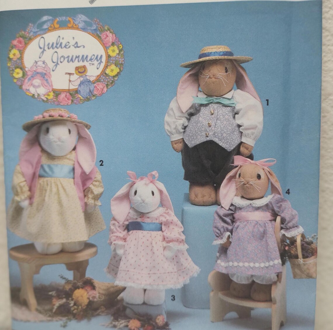 Uncut, Sewing Pattern Simplicity 7745, Bunny, Rabbit, Doll Clothes ...