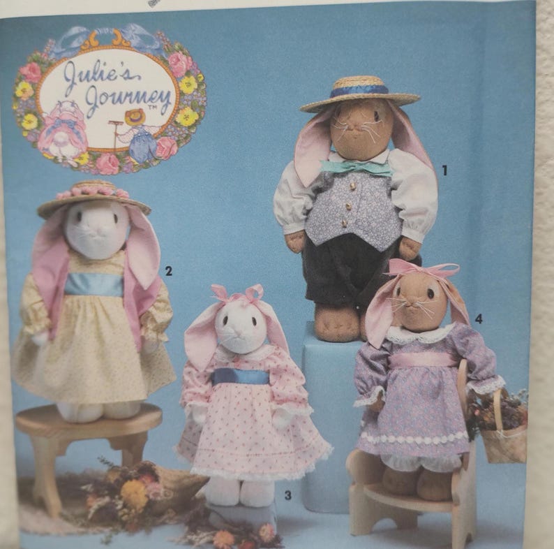 Uncut, Sewing Pattern Simplicity 7745, Bunny, Rabbit, Doll Clothes ...