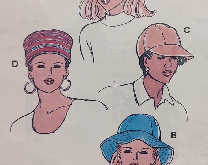Uncut Misses Fashion Hats, Sewing Pattern, Kwik Sew 2236, Accessories ...