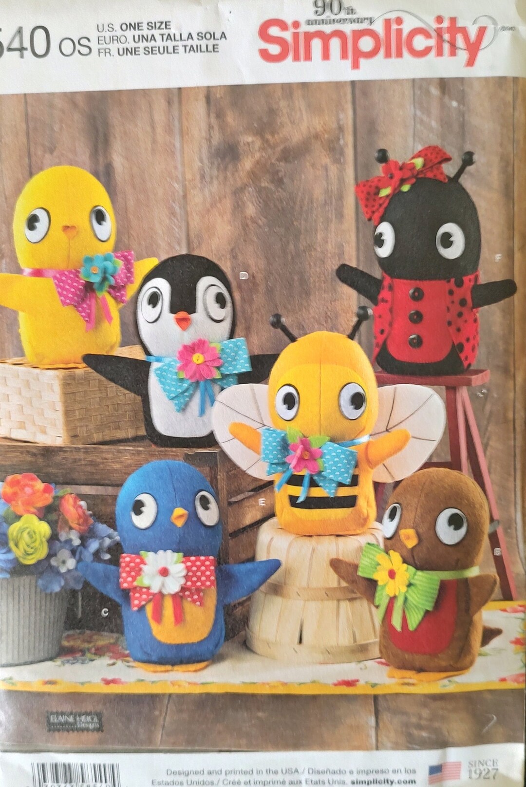 Uncut Simplicity Crafts Sewing Pattern 8540 Felt Stuffed - Etsy