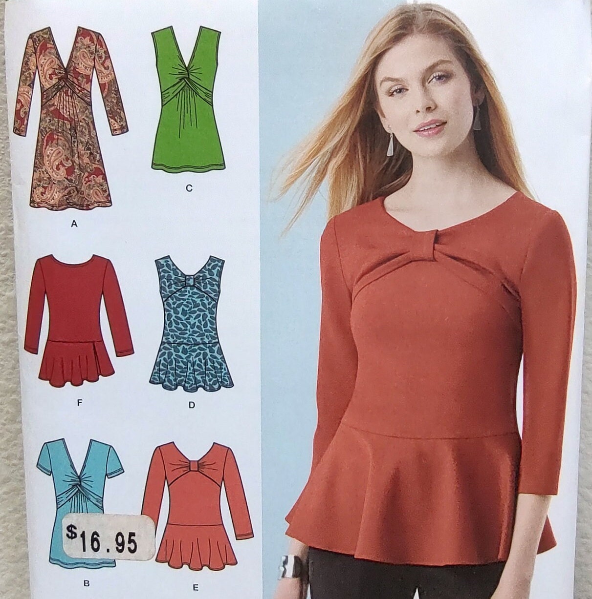 Uncut Misses Size 4-12, Sewing Pattern, Simplicity 1539, Top, Tunic ...
