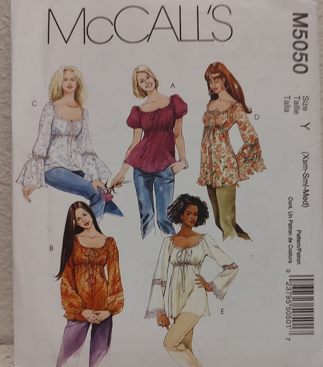 Uncut, Misses Size 4-14, Sewing Pattern, Mccalls 5050, Blouse, Top ...