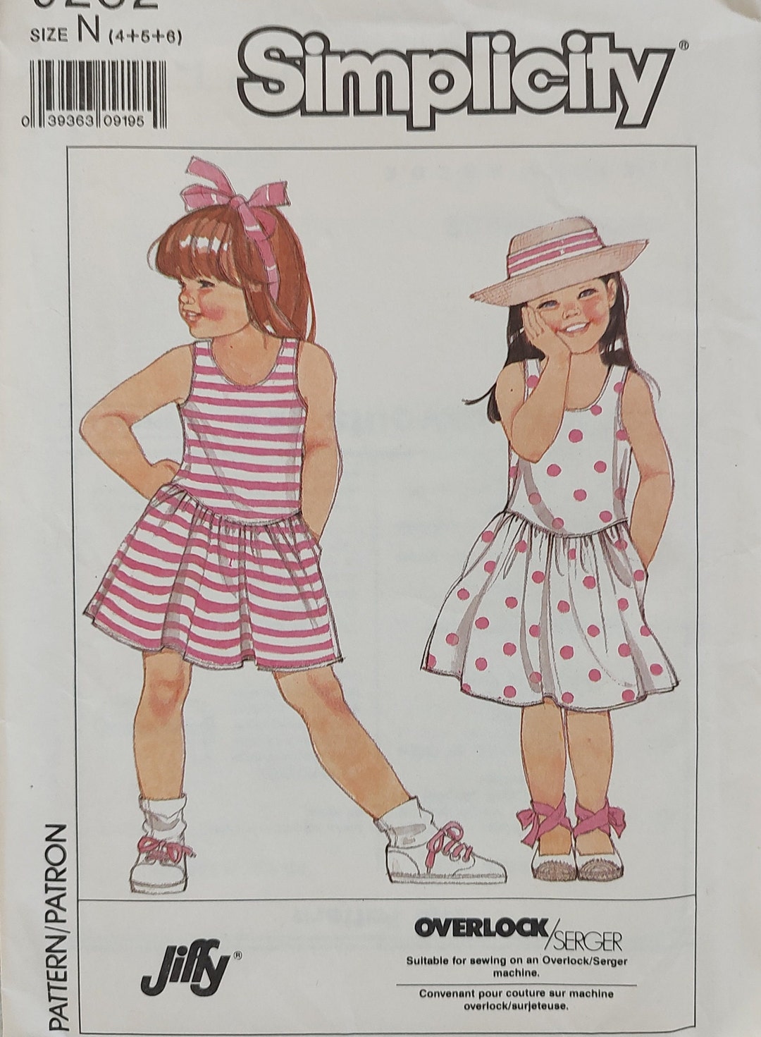 Uncut Child Size 4-6, Sewing Pattern, Simplicity 9232, Dress, Sundress ...