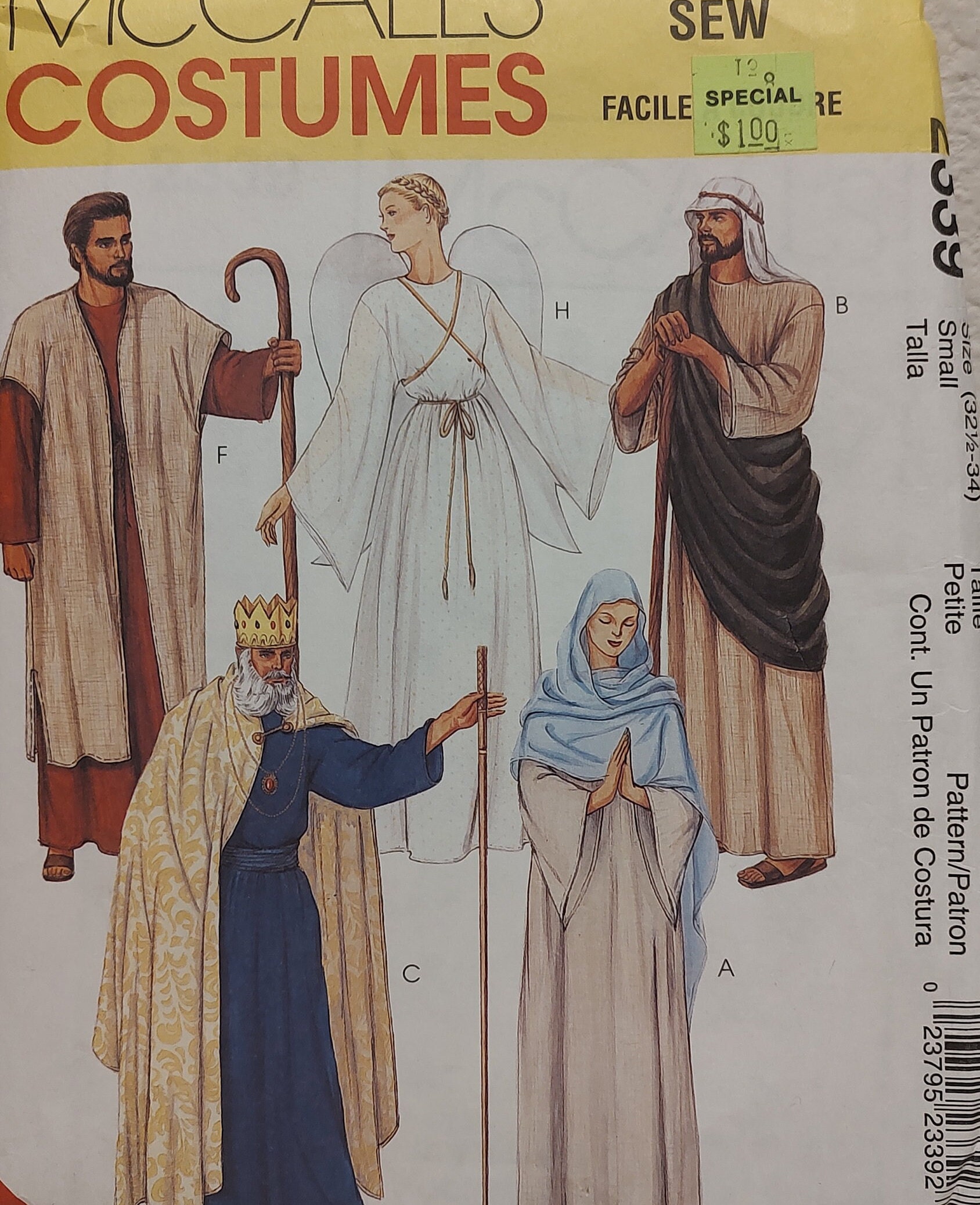 Uncut, Adult Size 32.5-34, Sewing Pattern, Mccalls 2339, Bible ...