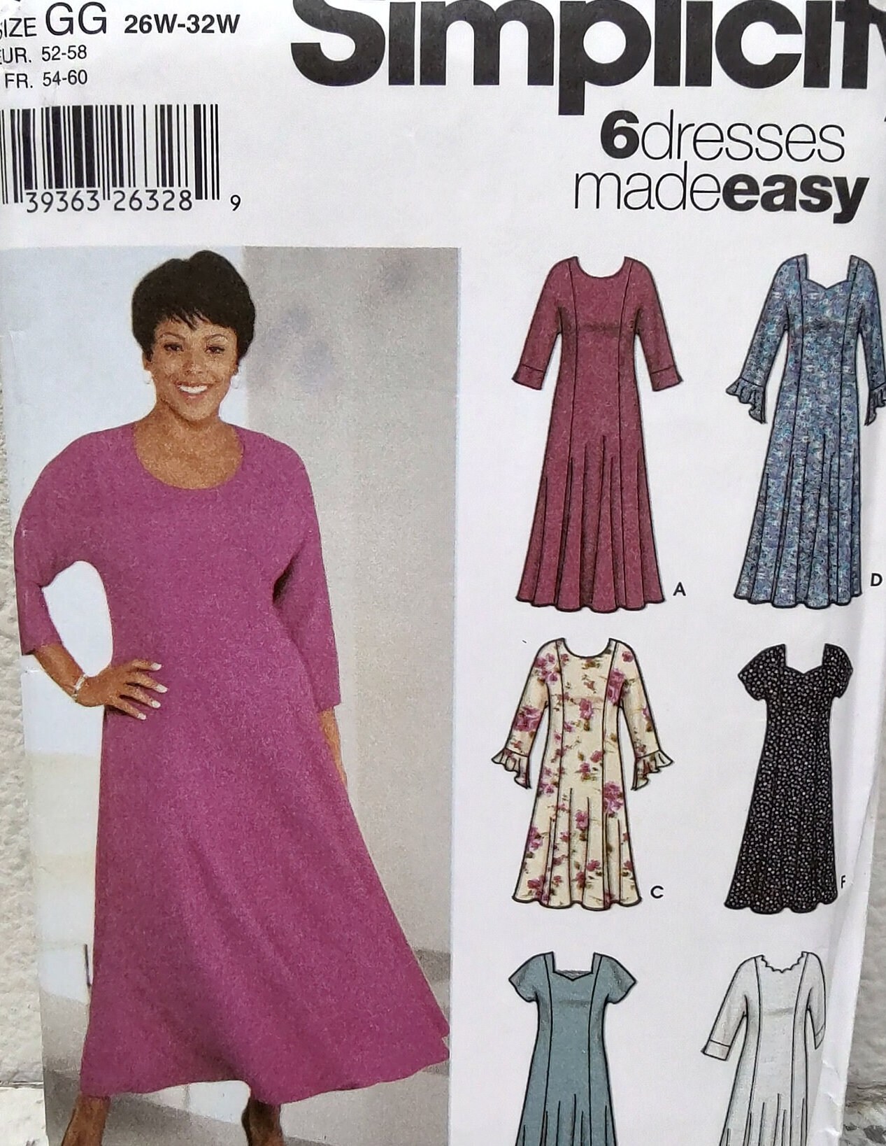 Uncut Misses Size 26-32, Sewing Pattern Simplicity 5767, Dress, 6 Made ...
