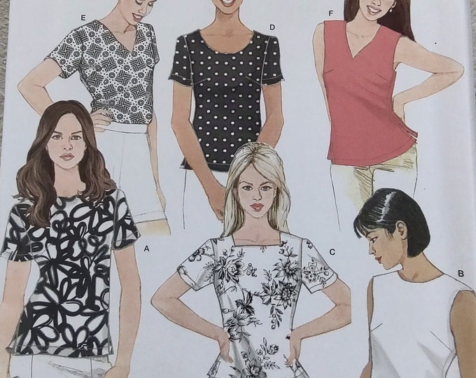 Uncut Misses Size 8-16, Sewing Pattern, Simplicity 8061, Top, Blouse ...