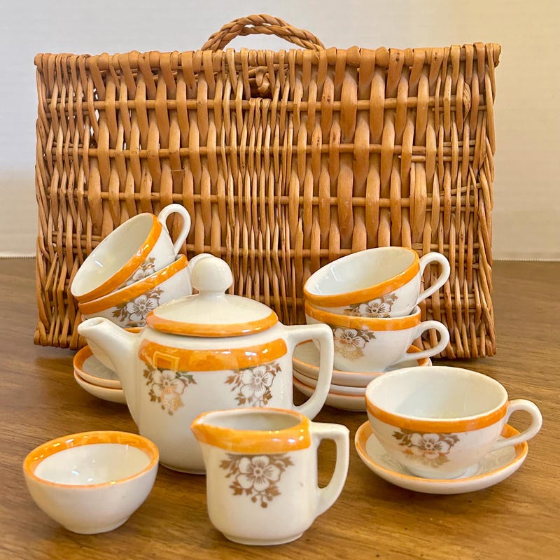 Mini Lusterware Tea Set - Etsy