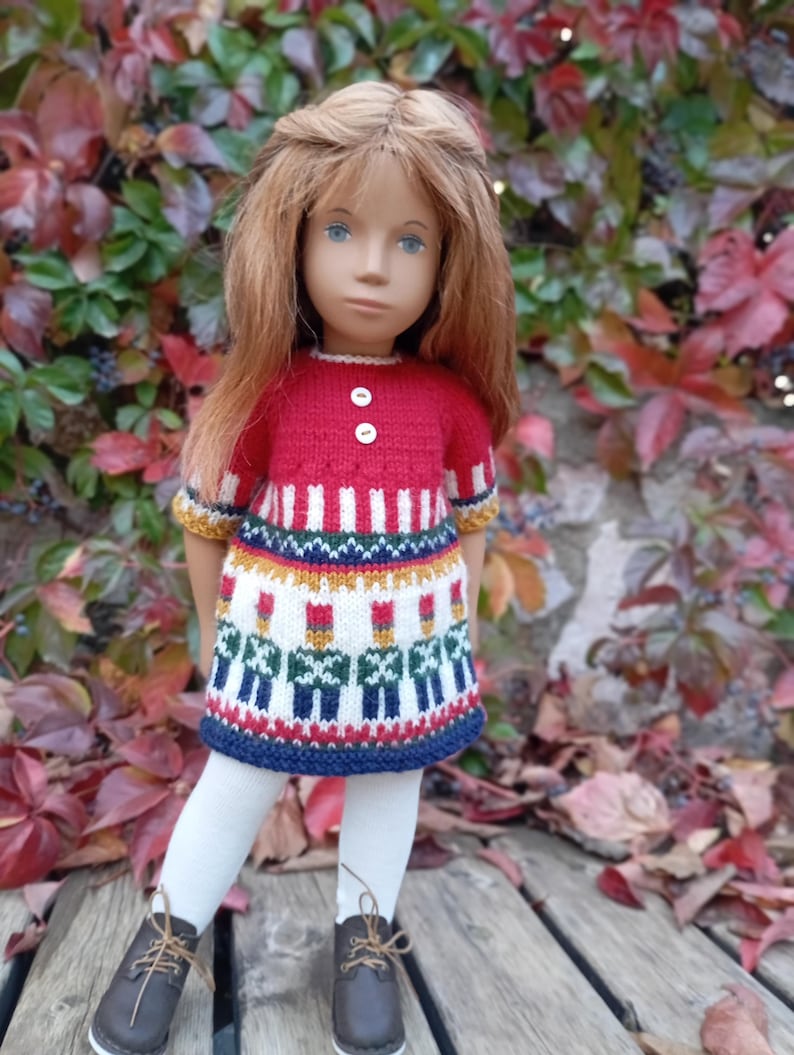 Sasha Vintage Doll Clothes Dress Tights Outfit Christmas Party Hand ...
