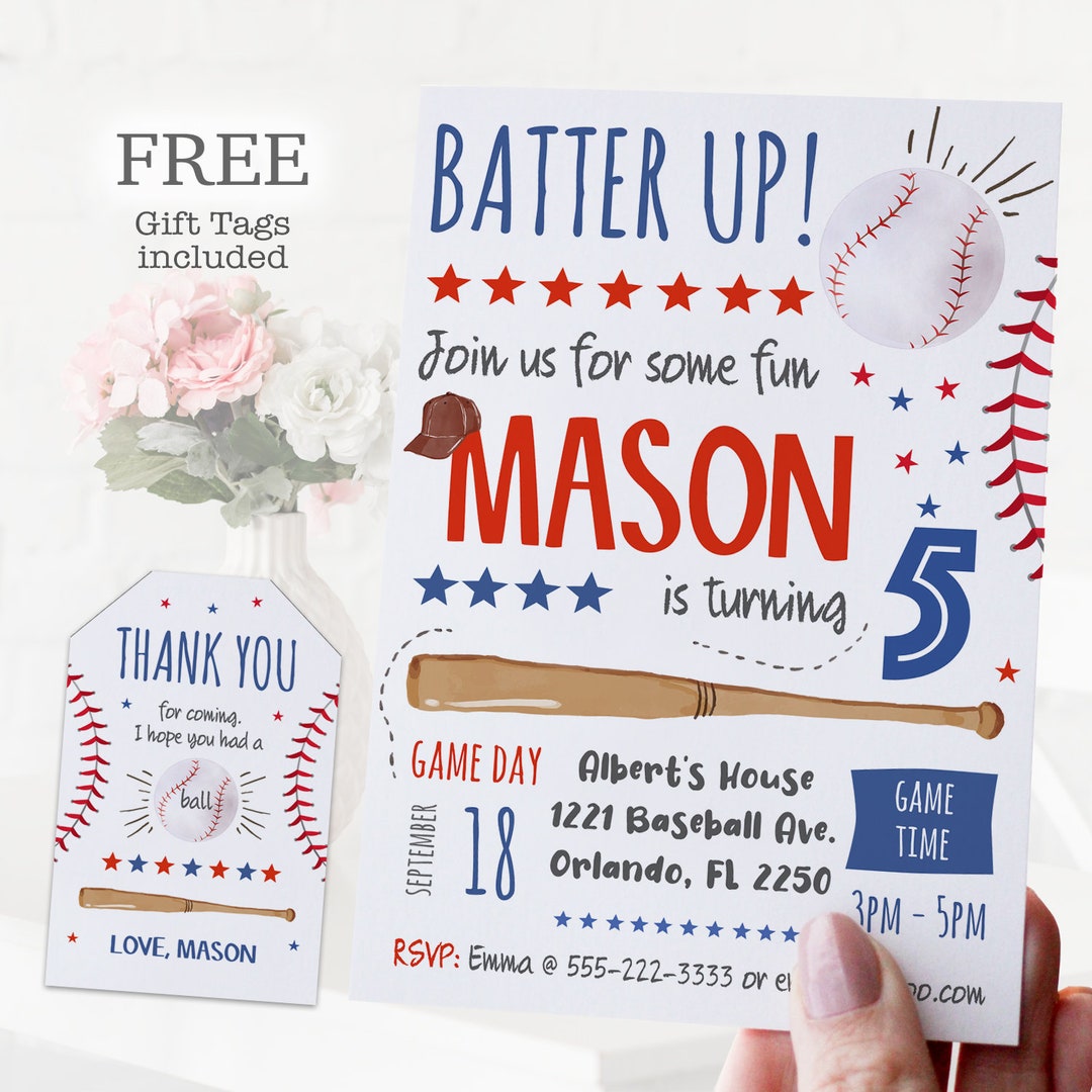 Baseball Invitation, Baseball Invitation, Baseball Birthday Invitations ...
