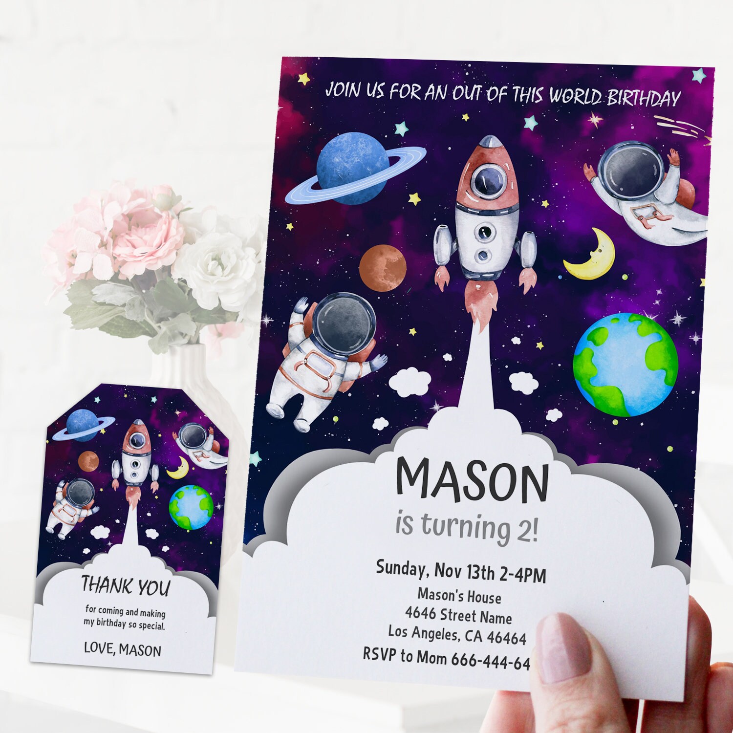 Outer Space Invitation, Outer Space Invitations, Outer Space Birthday ...