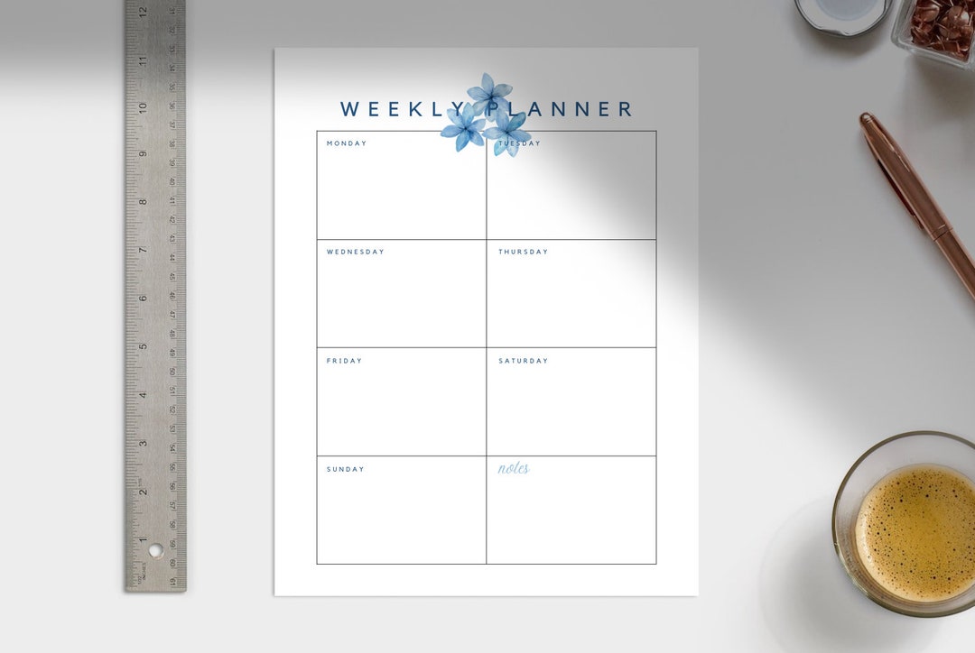 PRINTABLE, May - Weekly Calendar, Simple Weekly Desktop Notes ...