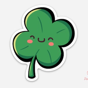Waterproof Four Leaf Clover Character Vinyl Stickers Perfect for Any ...