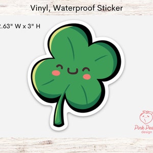 Waterproof Four Leaf Clover Character Vinyl Stickers - Perfect for Any ...