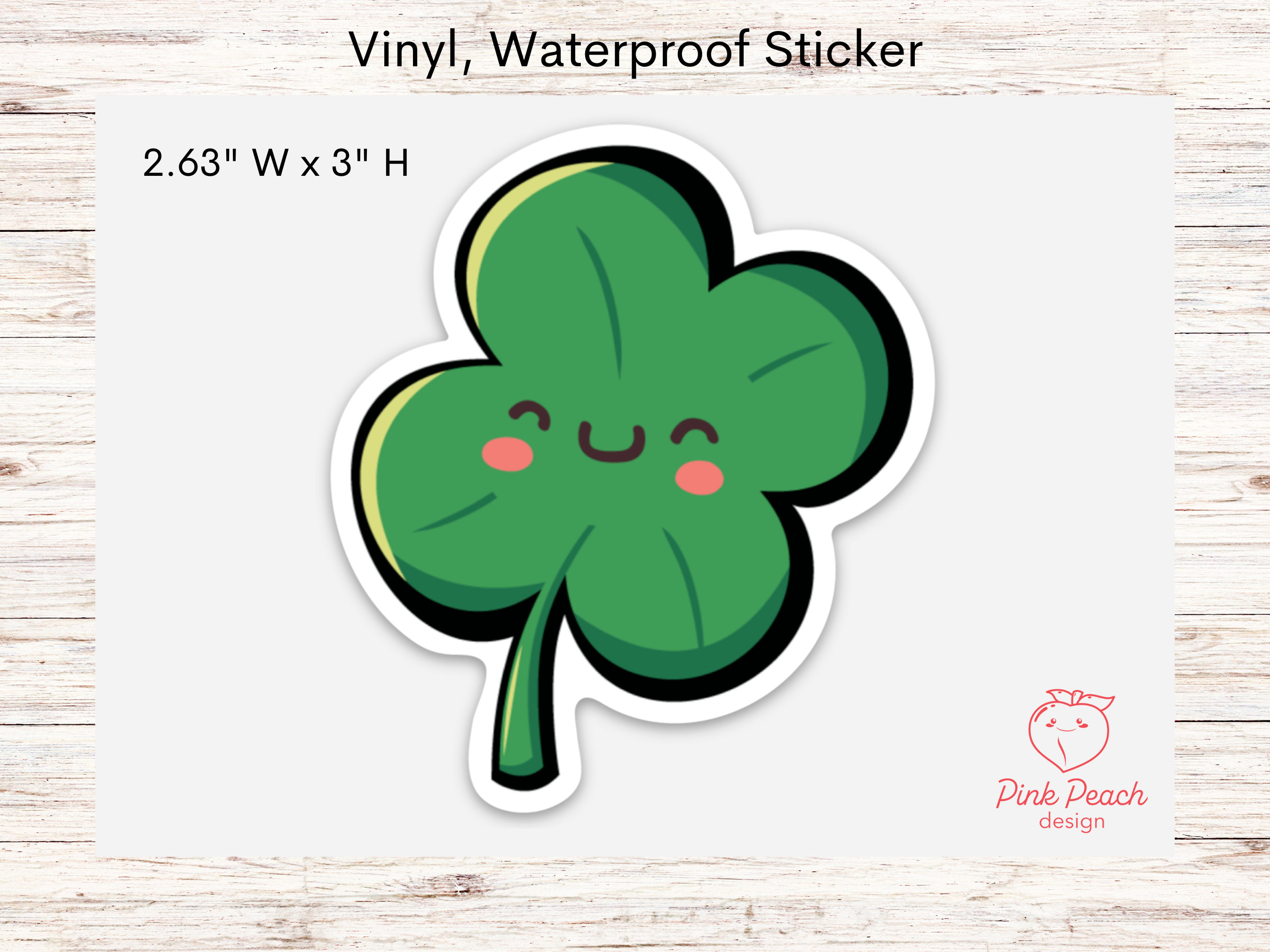 Waterproof Four Leaf Clover Character Vinyl Stickers - Perfect for Any ...