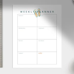 PRINTABLE, June - Weekly Calendar, Simple Weekly Desktop Notes ...