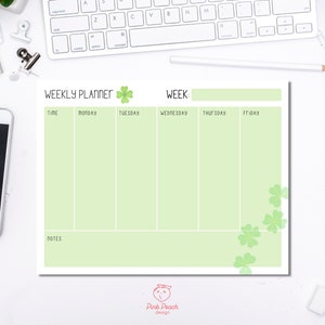 PRINTABLE March Weekly Calendar, Simple Weekly Desktop Notes ...