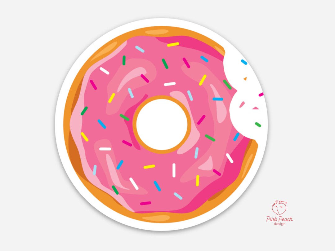 Vinyl Waterproof Donut Sticker - Cute and Colorful Decal for Water ...