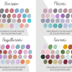 Zodiac Color Palette 30 Colors Color Palette Zodiac - Etsy