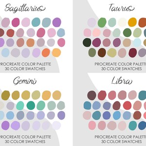 Zodiac Color Palette 30 Colors Color Palette Zodiac - Etsy