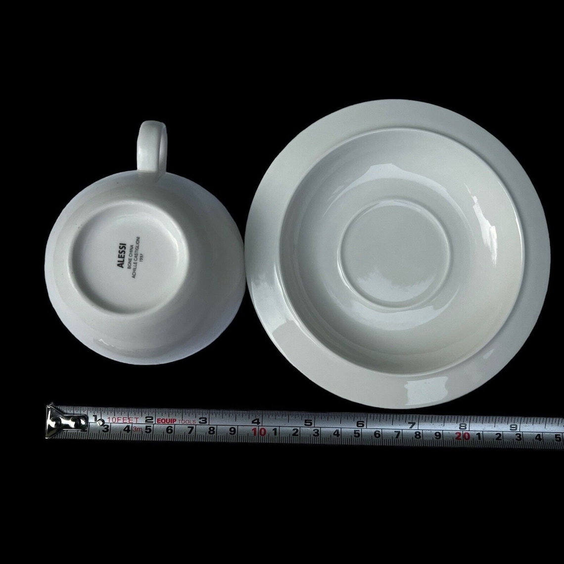 Alessi Cup and Saucer Set Matt White New - Etsy