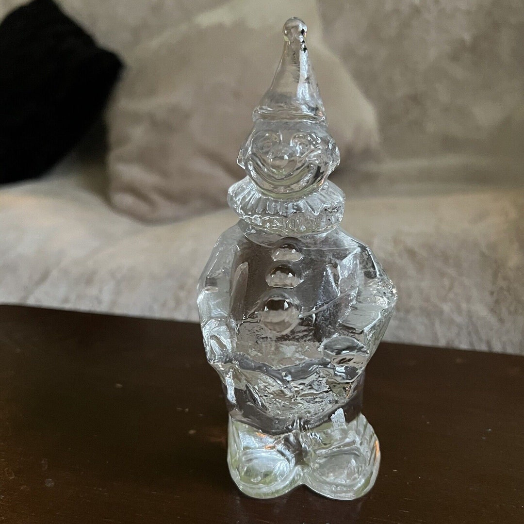 Pukeberg Westerberg Glass Clown Heavy Paperweight Home Decor Vintage ...