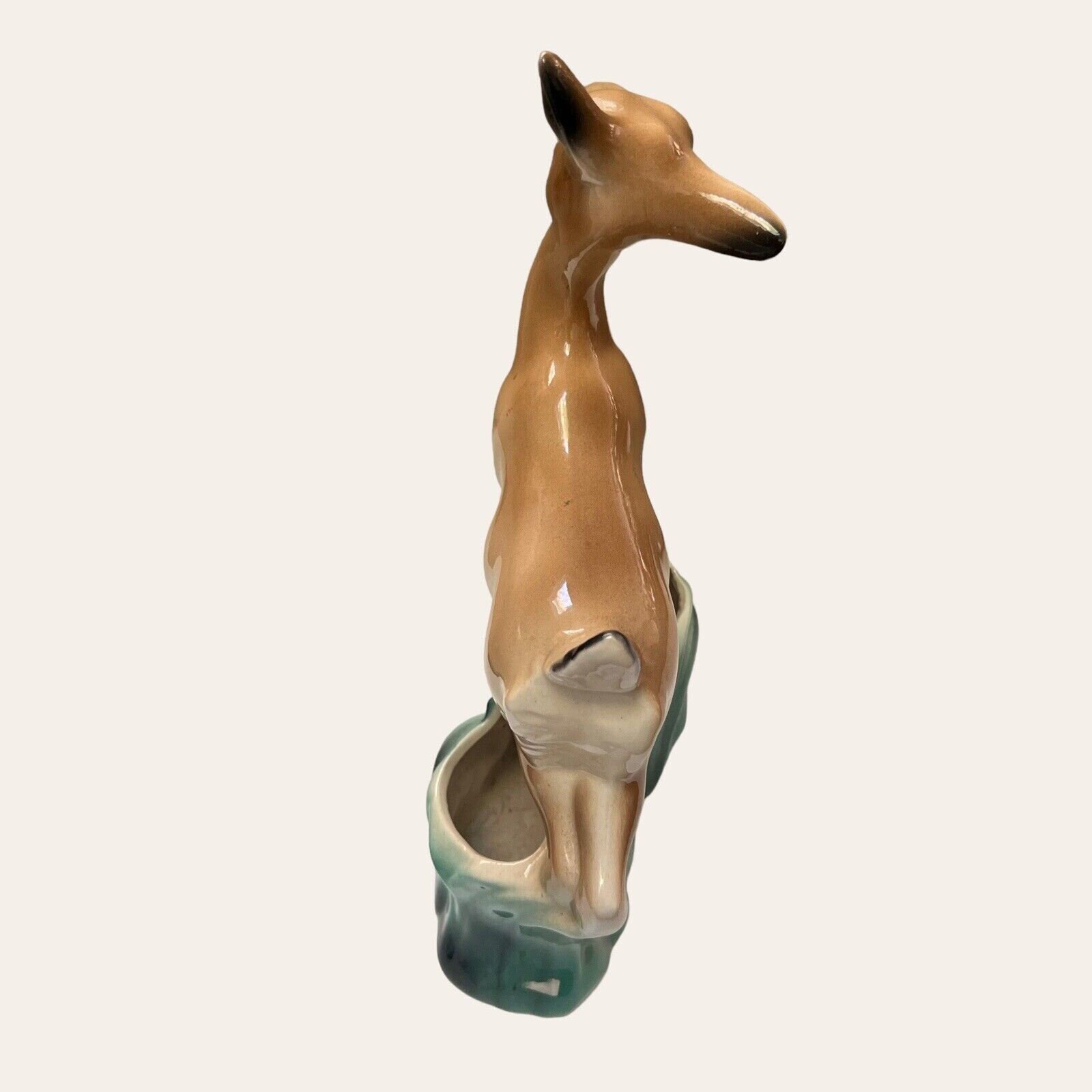Leaping Doe Deer Glazed Pottery Planters Rare Selling 2 Items. in ...