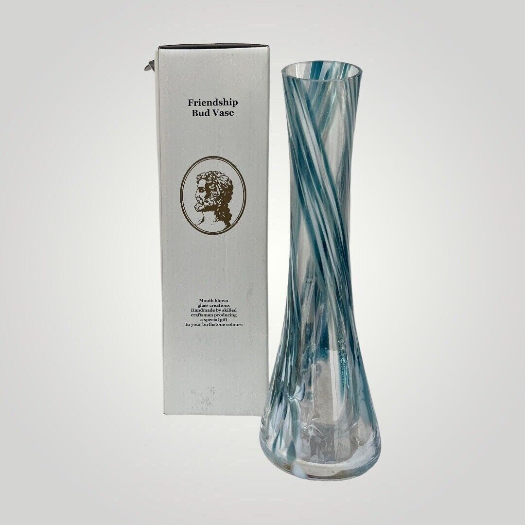 Amelia Art Glass, Friendship Birthstone, Mouth Blown Glass Bud Vase ...