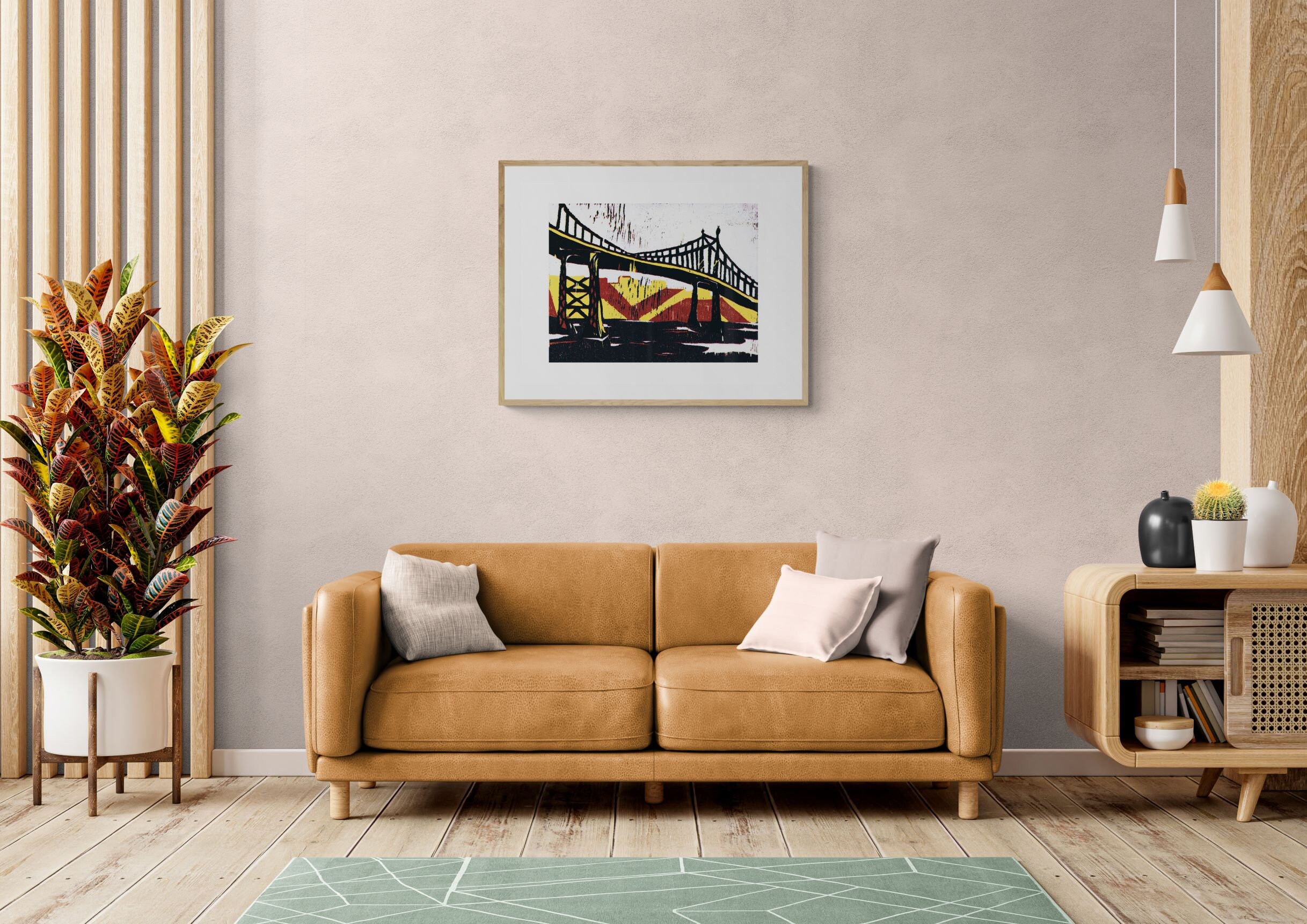 Printable Wall Art Bridge, Woodcut Print, Instant Download. - Etsy