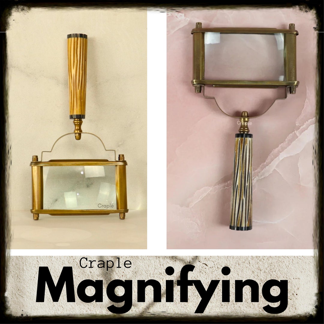 Wide Shape Handcrafted Magnifying Glass, Unique Vintage Nautical ...