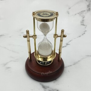 Nautical Rotating Brass Hourglass Wood Base Compass, Premium Gift - Etsy