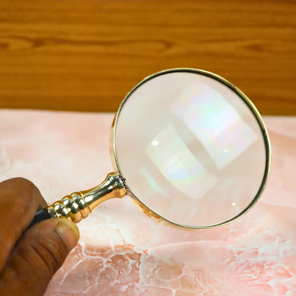 Antique Vintage Magnifying Glass With Mother of Pearl Inlay and Chess ...