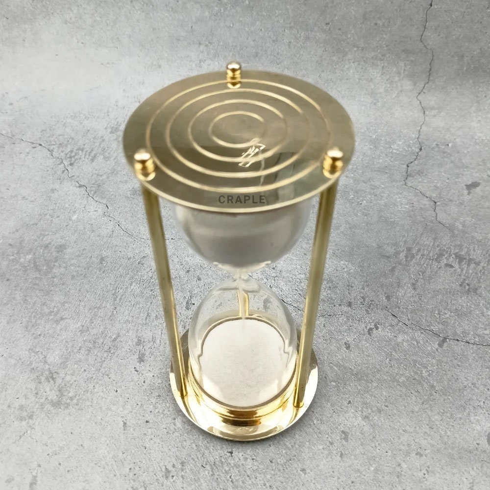 Golden Spiral Brass Hourglass – 5-minute Sand Timer, Vintage Nautical ...