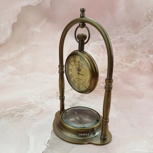 Beautiful Handmade Tabletop Clock Base Comapss, Office/home Decor ...