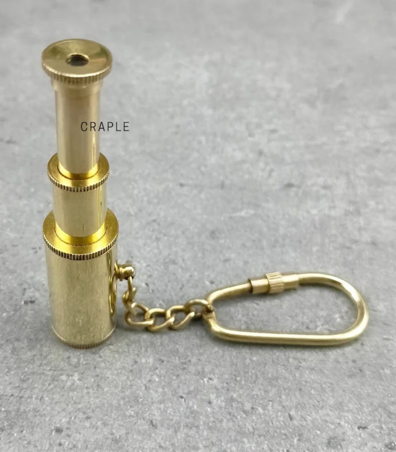 Brass Telescope Keychain: Vintage-inspired Gold Finish - Etsy