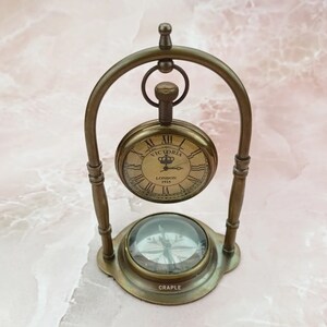 Beautiful Handmade Tabletop Clock Base Comapss, Office/home Decor ...