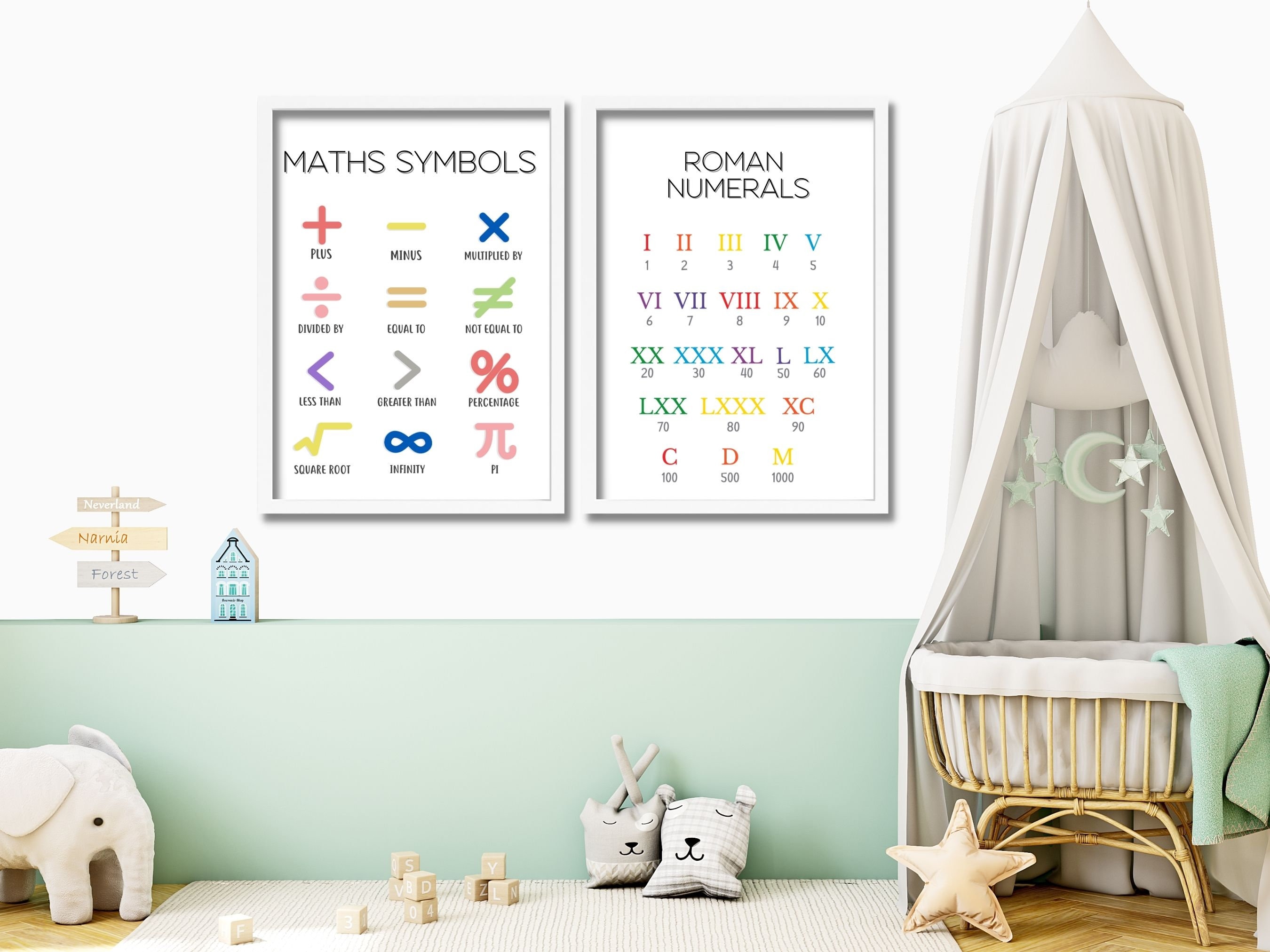 Maths Educational Poster Bundle Math Educational Posters Printable ...