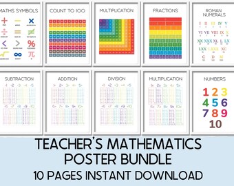 Set of 06 Trigonometry Maths Posters Right Triangle and - Etsy