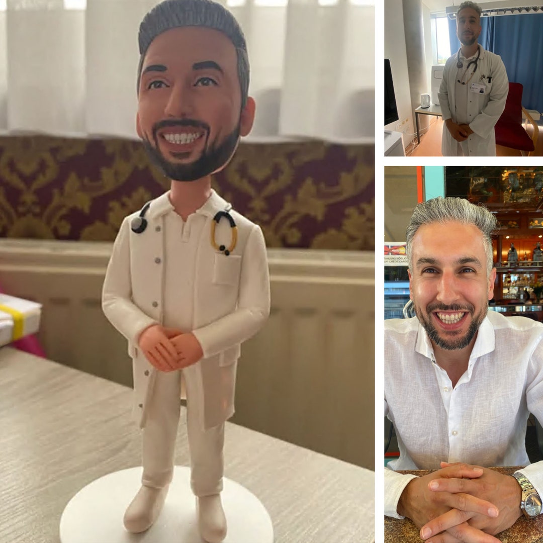 Custom Bobblehead Male Doctor, Graduation Gifts for Male Doctors ...